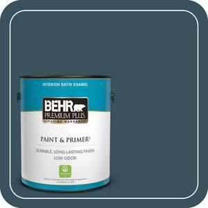 BEHR ULTRA 1 gal. #PPU13-20 Restless Sea Extra Durable Satin Enamel ...