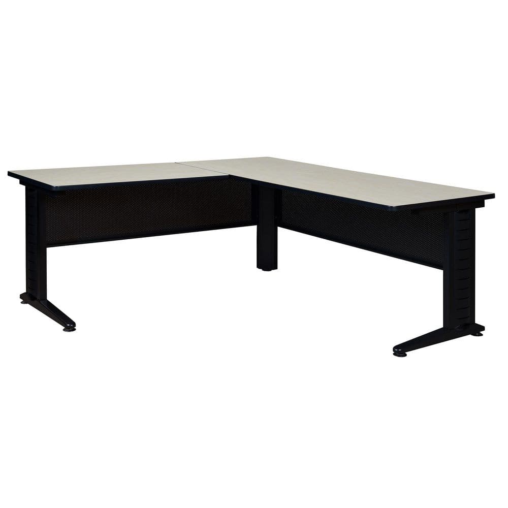 Regency Fusion 72 in. x 72 in. Maple Brown L Shape Desk Shell ...
