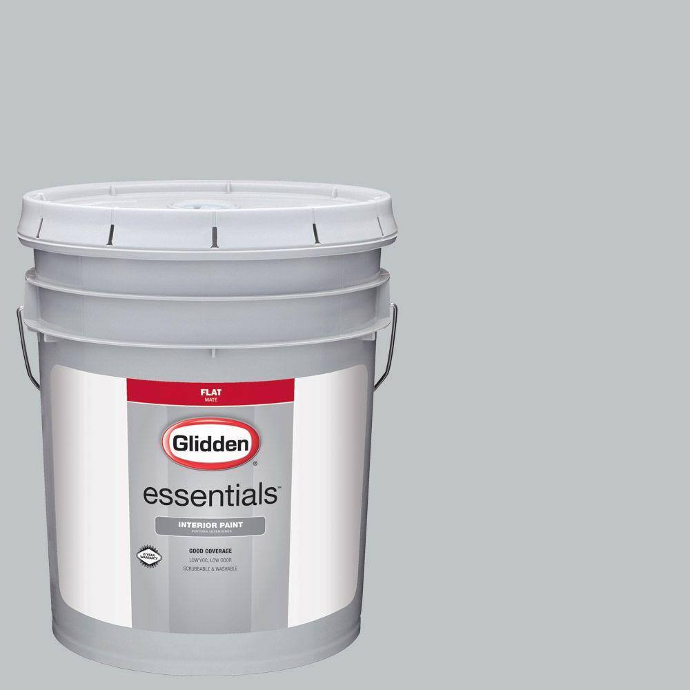 Glidden Essentials 5 gal. #HDGCN37U Silver Reflection Flat Interior ...