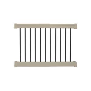 Weatherables Vilano 3 ft. x H 6 ft. W Vinyl Khaki Stair Railing Kit WKR ...