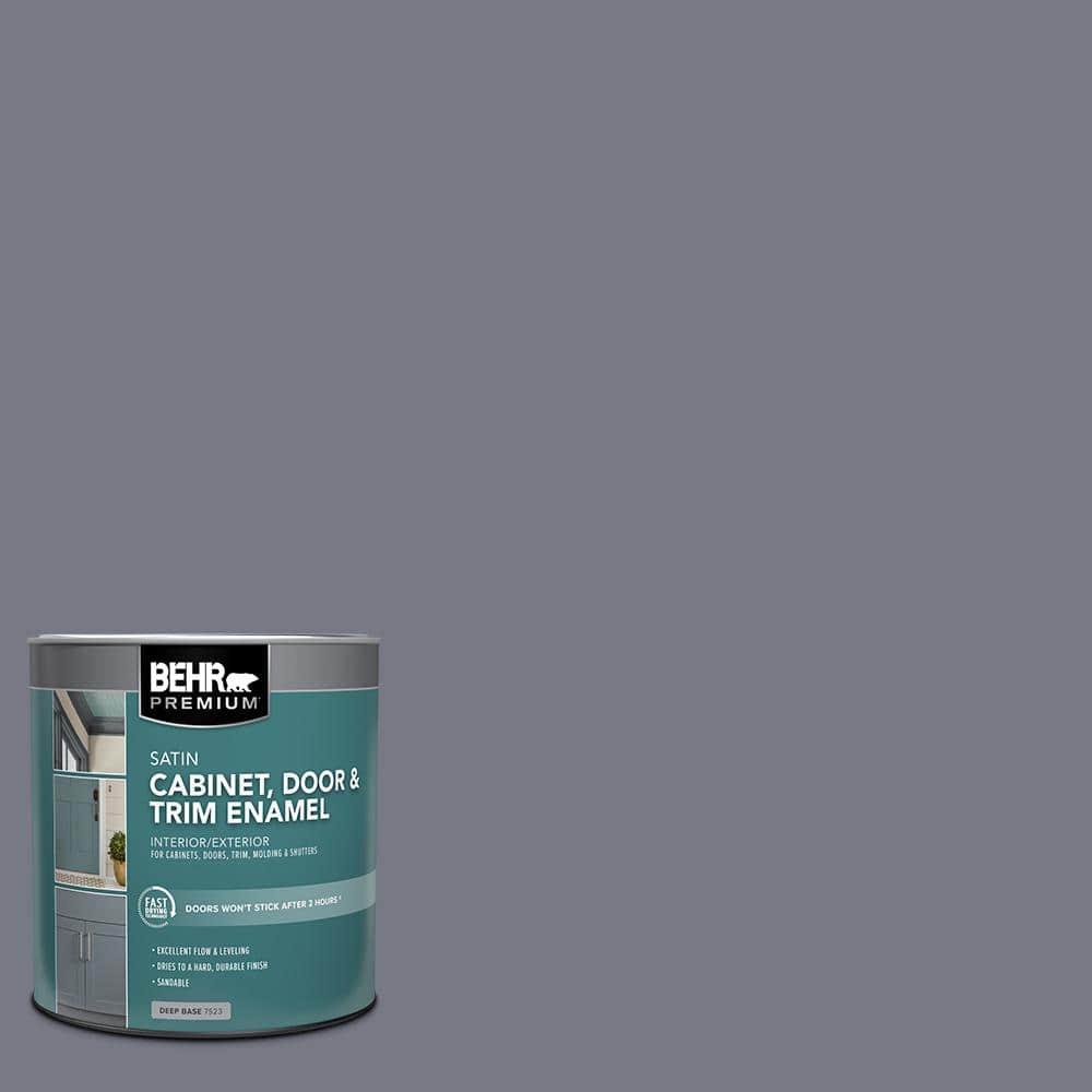 BEHR PREMIUM 1 qt. #N540-5 Infamous Satin Enamel Interior/Exterior ...