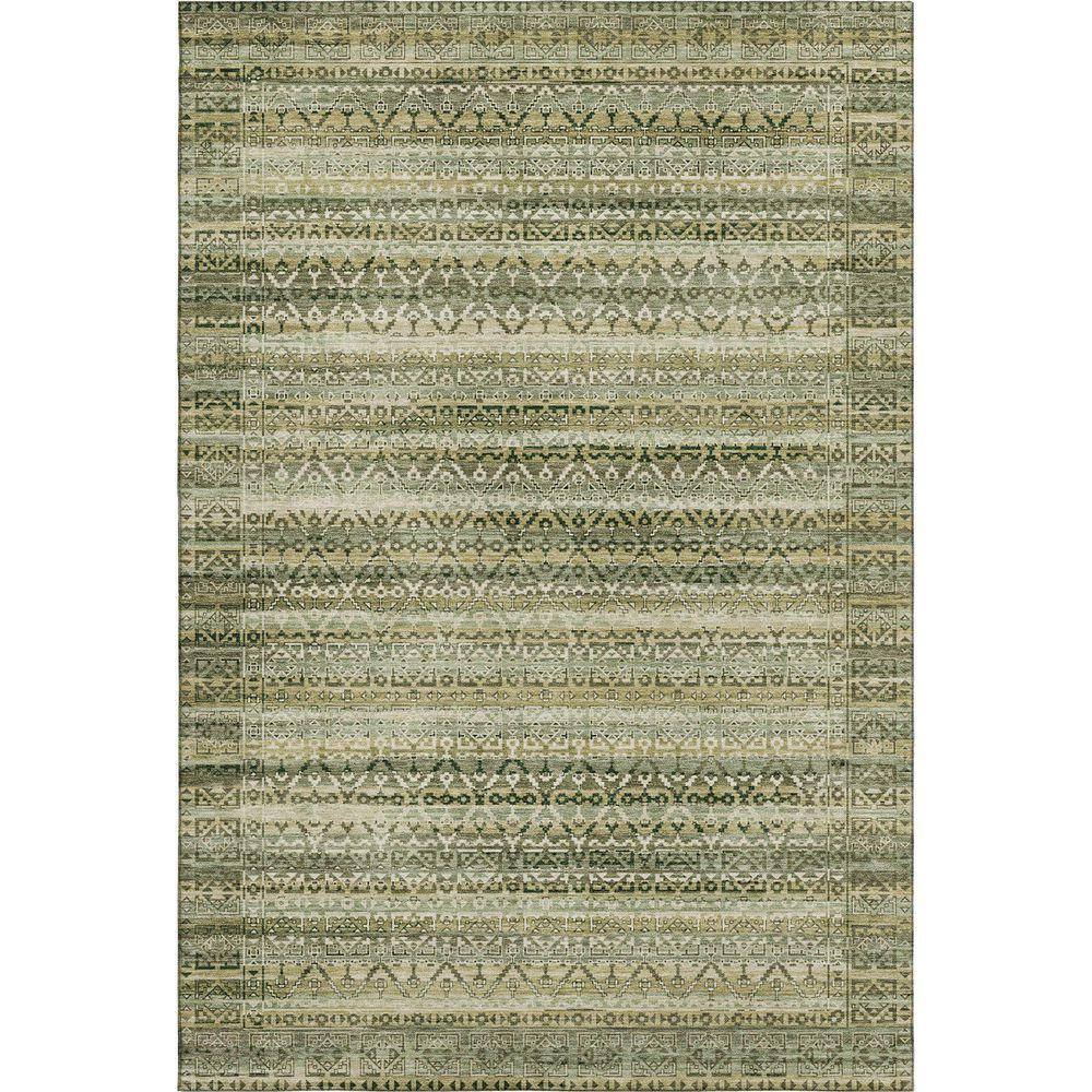 Addison Rugs Mayfield Premium Machine Washable Abstract AMF2101 Green 8 ...