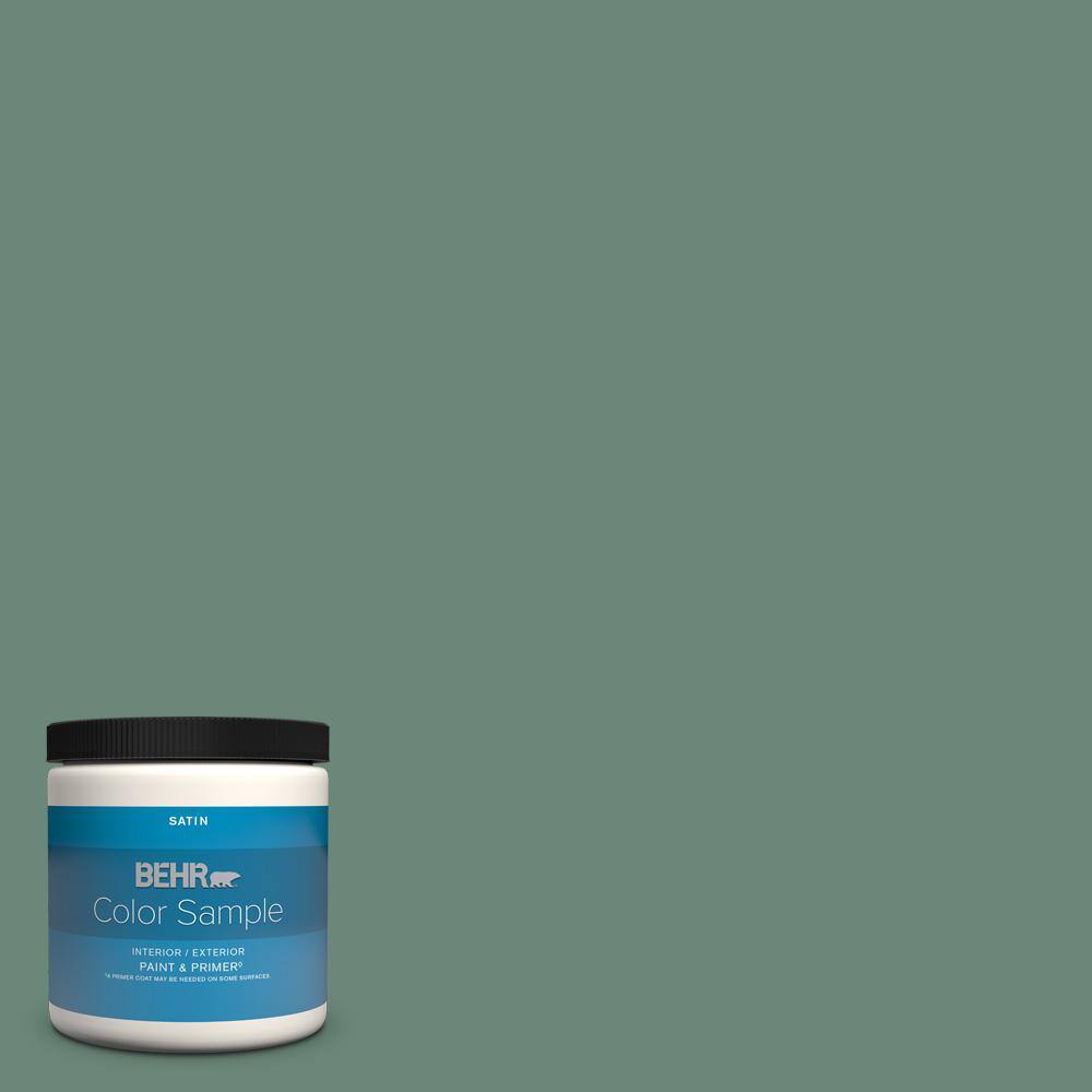 BEHR PREMIUM PLUS 8 oz. #S420-5 Sycamore Grove Satin Enamel Interior ...