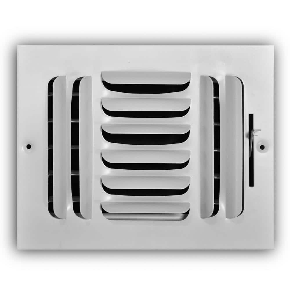 Everbilt 8 in. x 6 in. 3-Way Steel Fixed Curved Blade Wall/Ceiling ...