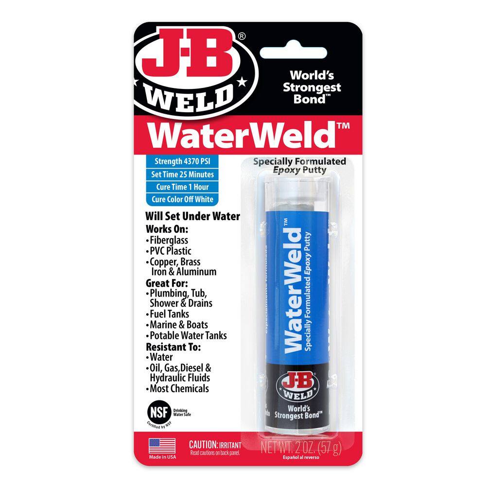 J-B Weld 2 oz. Waterweld Epoxy Putty Stick 8277U - The Home Depot