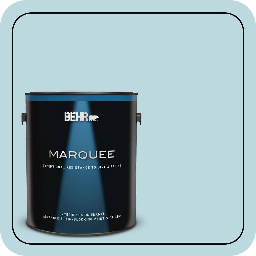 BEHR MARQUEE 1 gal. #S460-1 Air Blue Satin Enamel Exterior Paint ...