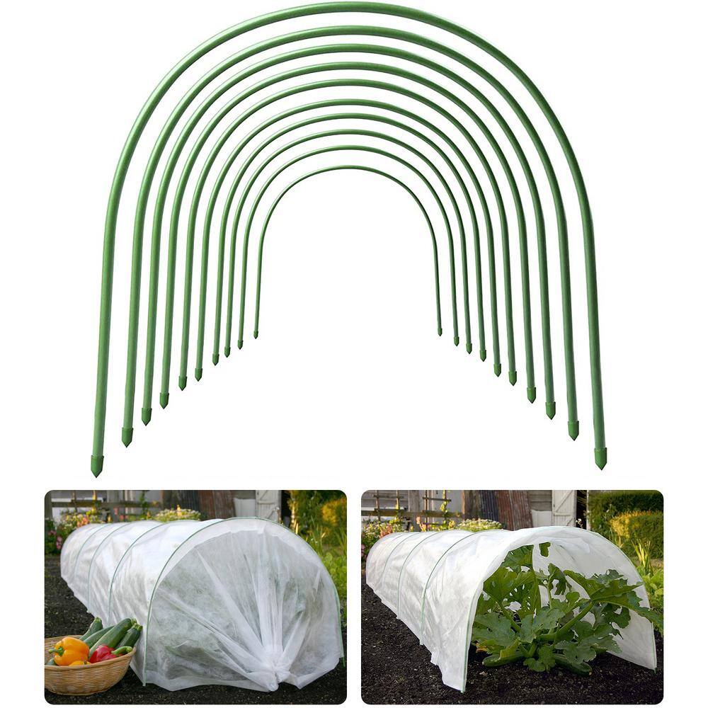 Agfabric 12-Pack 0.43 in. Dia Steel Greenhouse Hoops, Rust-Free Grow ...