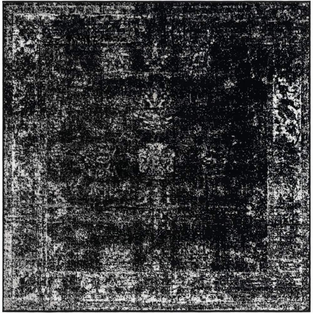 Unique Loom Sofia Casino Black 5 ft. 3 in. x 5 ft. 3 in. Area Rug ...