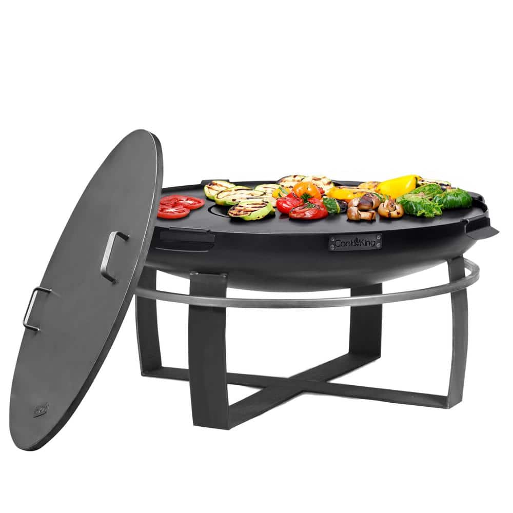 Good Directions Viking 32 in. Fire Pit with Grill Plate and Cover Lid ...