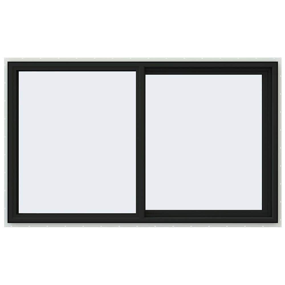 JELD-WEN 60 in. x 36 in. V-4500 Series Bronze Exterior/White Interior ...