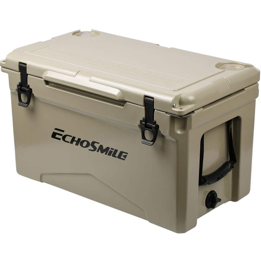 Tunearary 40 qt. Outdoor Khaki Insulated Box Cooler with Stretch Lock ...