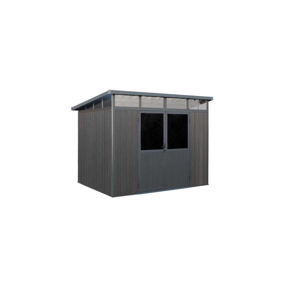 Leisure Season 9 ft. x 7 ft. Wood Plastic Composite Heavy-Duty Storage ...