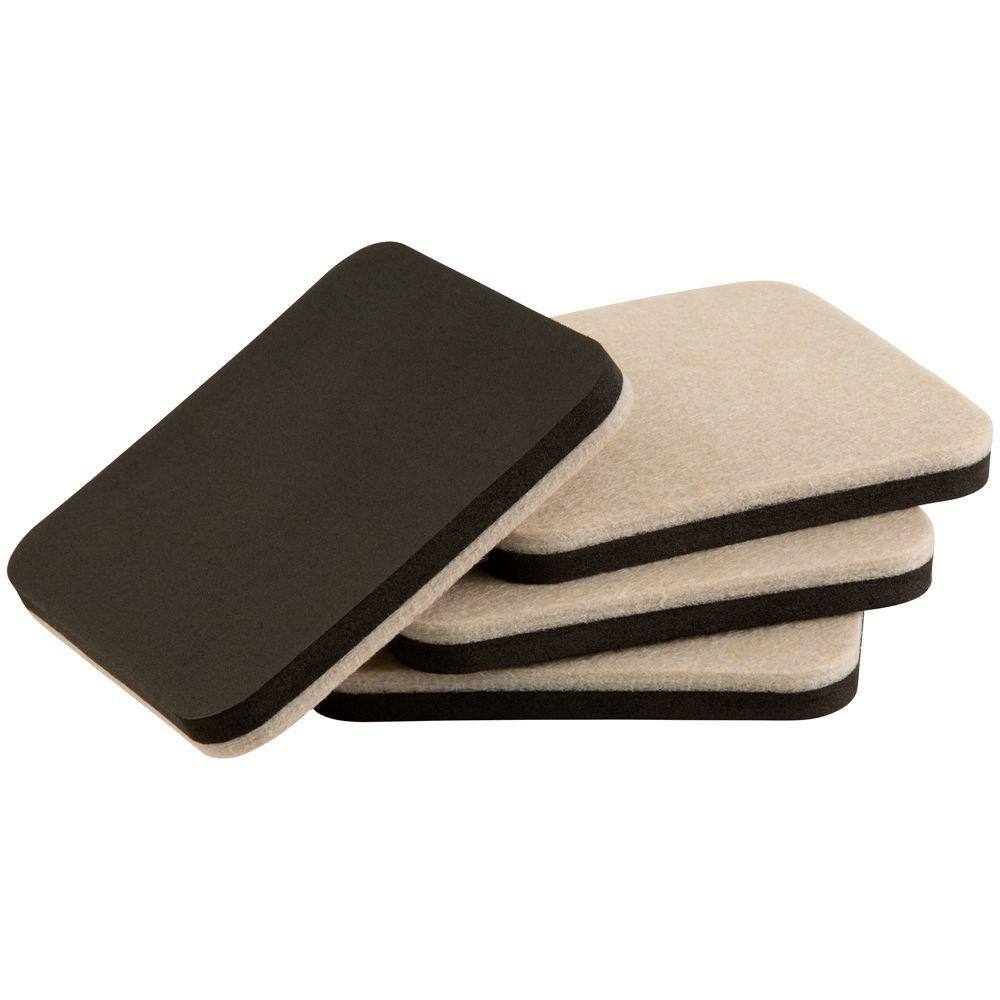 Have a question about Everbilt 4 in. Beige and Black Square Felt Heavy ...
