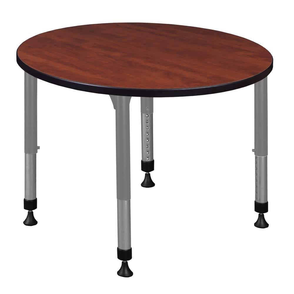 Regency Kee 36 in. Round Cherry Composite Classroom Activity Desk with ...