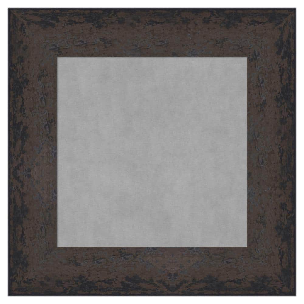 Amanti Art Dappled Black Brown 17 in. x 17 in. Framed Magnetic Board ...