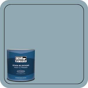 BEHR MARQUEE 1 qt. #530F-4 Newport Blue Semi-Gloss Enamel Interior ...