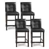 Gymax Set of 4-Bar Stools 25 in. Counter Height Barstool Pub Chair ...