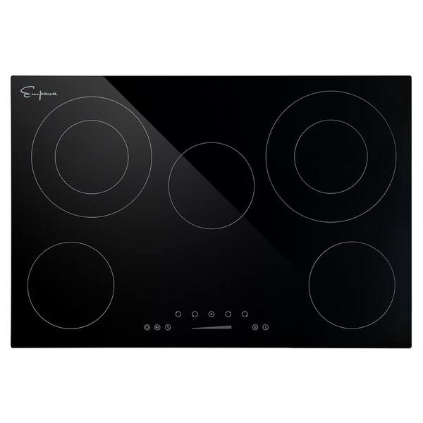 Empava 30 in. Smooth Surface Radiant Electric Cooktop in Black with 5 ...