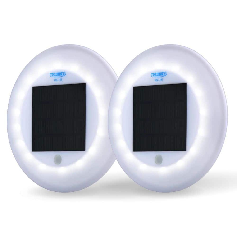 TECHKO Solar Floating LED Pool Lights – IP68 Waterproof (2-Pack) SPL-101 - The Home Depot