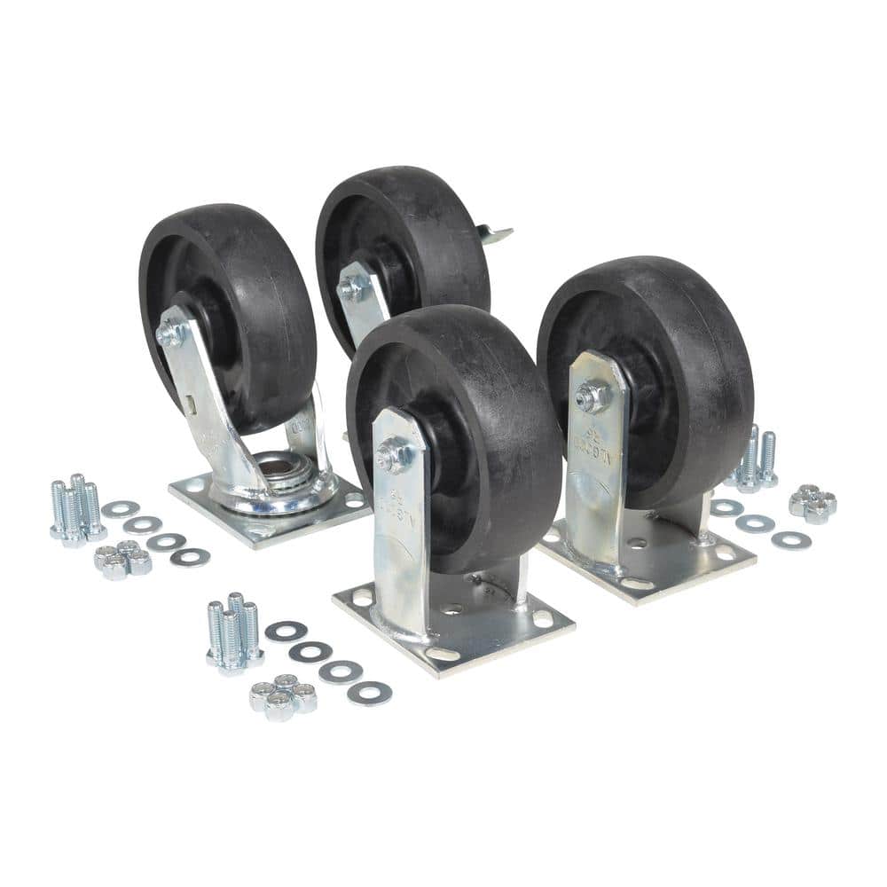 Vestil Glass Filled Nylon Caster Kit 5000# Cap D-CK4-C24C - The Home Depot