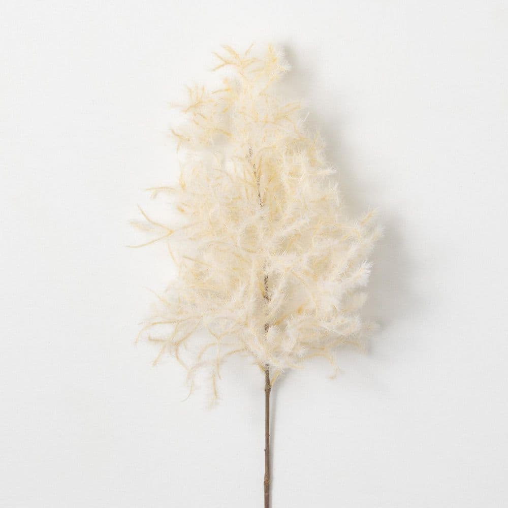 SULLIVANS Artificial 23.5 in. Alabaster Ivory Cotinus Spray DL4167 CR ...