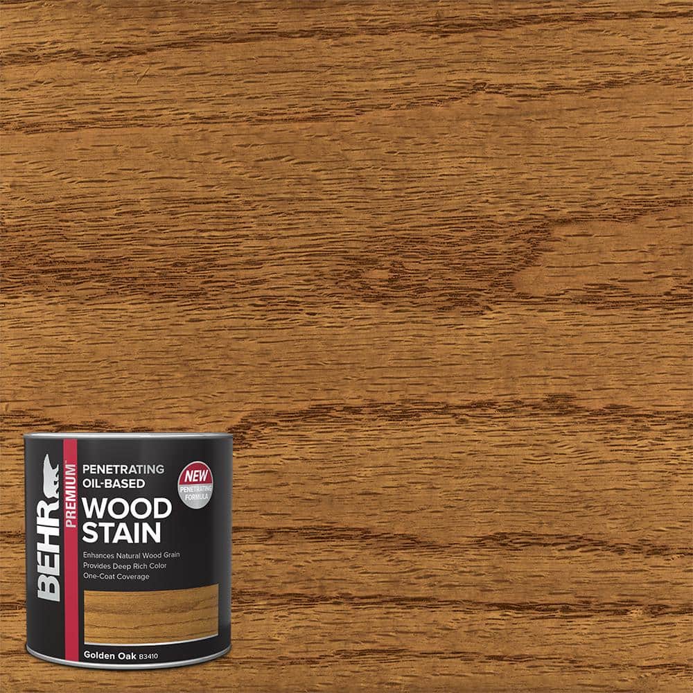 BEHR PREMIUM 1 qt. #TIS-510 Golden Oak Transparent Oil-Based ...