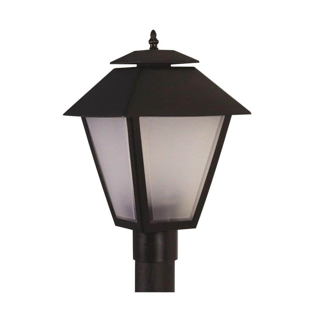SOLUS Colonial 1-Light Black Hardwired Weather Resistant Plastic ...