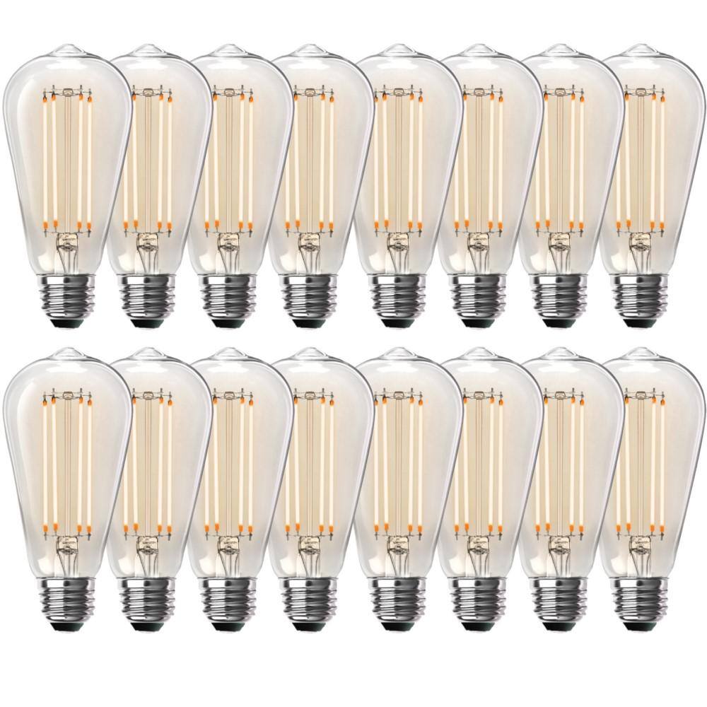 Feit Electric 100-Watt Equivalent ST19 Dimmable Straight Filament Clear ...