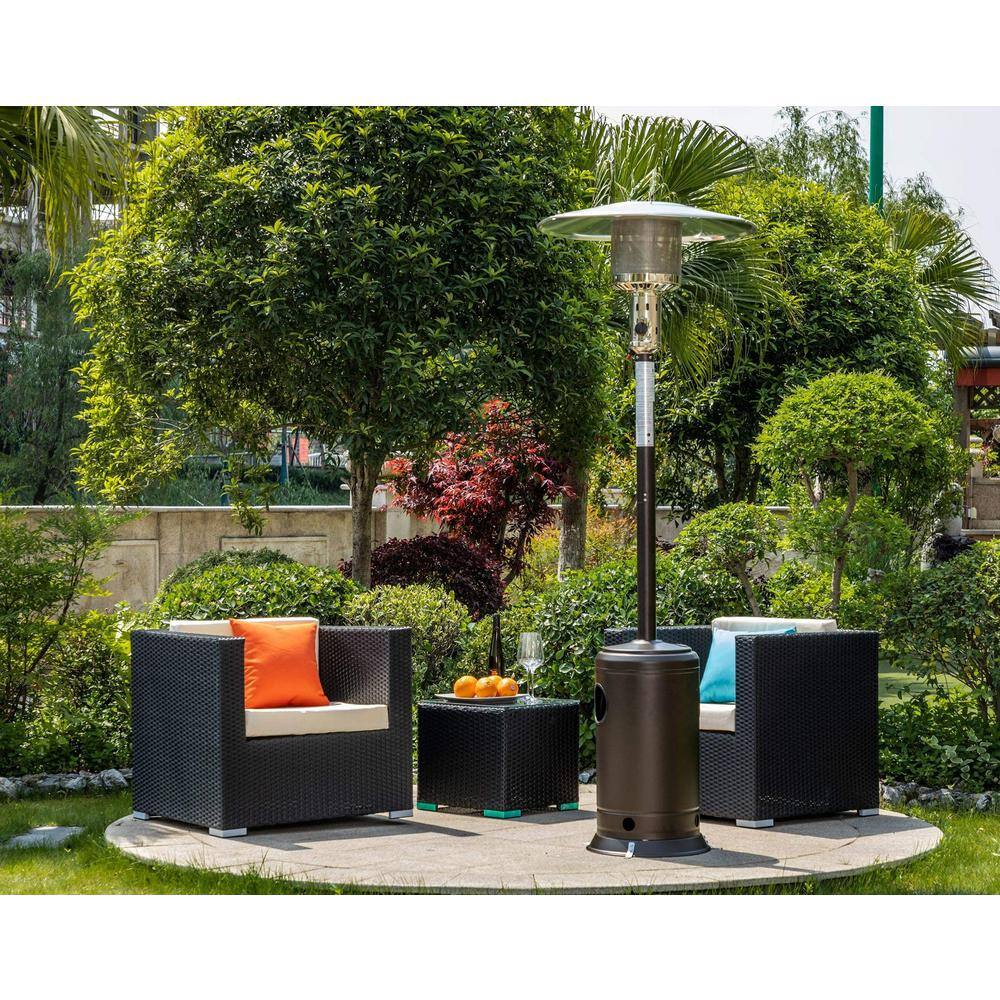 47,000 BTU Stainless Steel Propane Heater with Portable Wheels ZQ ...