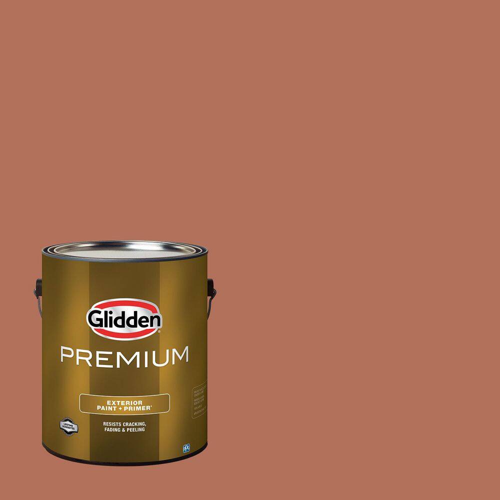 Glidden Premium 1 gal. Copper Beech Flat Exterior Latex Paint PPG1067 ...