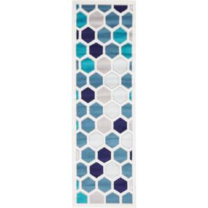 Unique Loom Metro Honeycomb Ivory 2' 0 x 13' 0 Runner Rug 3133881 - The ...