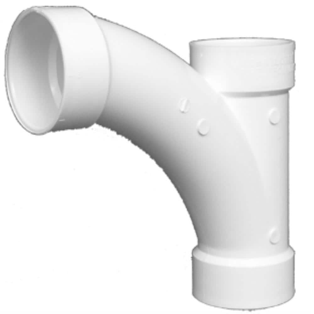 Charlotte Pipe 2 in. DWV PVC Comb Wye and 1/8 Bend Fitting ...