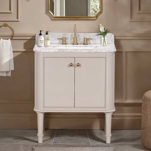 Home Decorators Collection Arcott 31 in. Single Sink Fluted Natural ...