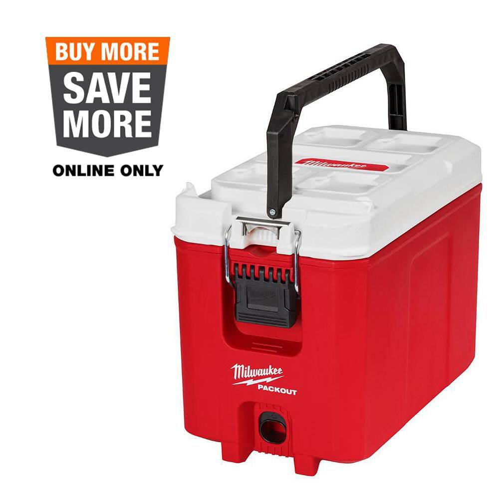 Milwaukee PACKOUT 10 in. Red 16 qt. Compact Cooler 48-22-8460 - The ...