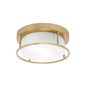 KICHLER Bretta 13.5 in. 2-Light Brushed Natural Brass Traditional ...