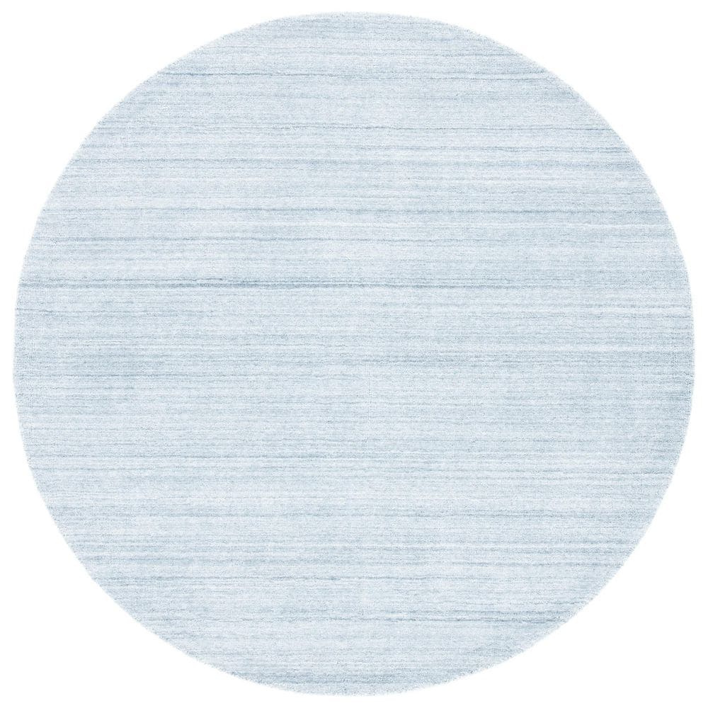 SAFAVIEH Mirage 6 ft. x 6 ft. Gray Distressed Striped Round Area Rug ...