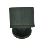 Stone Mill Hardware SoHo 1 in. Matte Black Square Cabinet Knob CP4416-MB