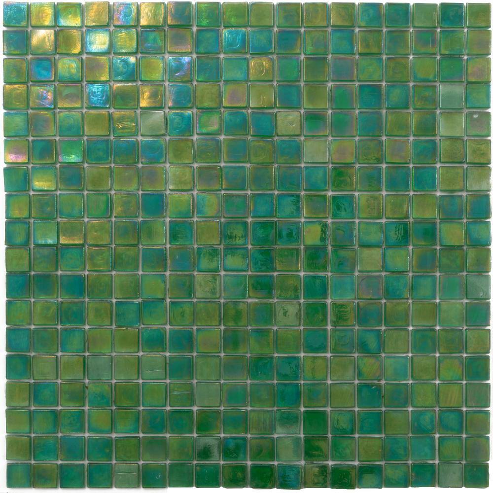 Apollo Tile Skosh 4" x 6" Glossy Emerald Green Glass Mosaic Uniform ...