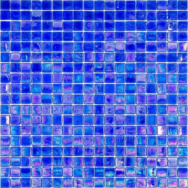 Apollo Tile Skosh 4" x 6" Glossy Egyptian Blue Glass Mosaic Uniform ...