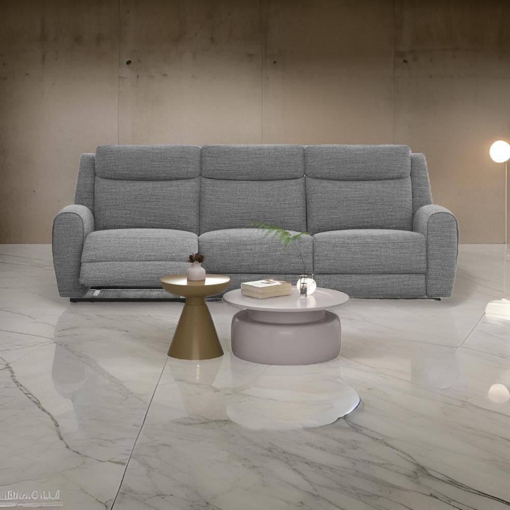 Benjara Cory 38.5 in. Straight Arm Polyester Rectangle Sofa in Gray ...