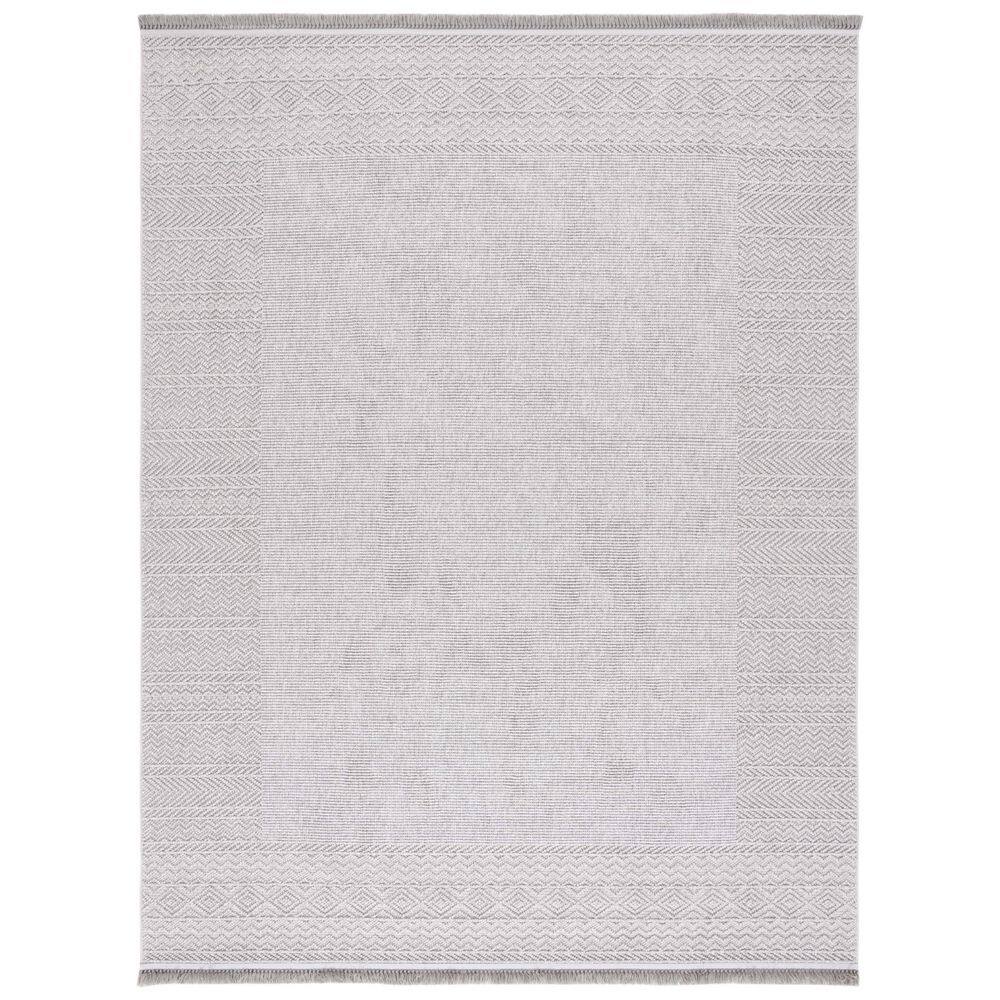 SAFAVIEH Camden 8 ft. x 10 ft. Gray Geometric High-Low Area Rug CAD658F ...