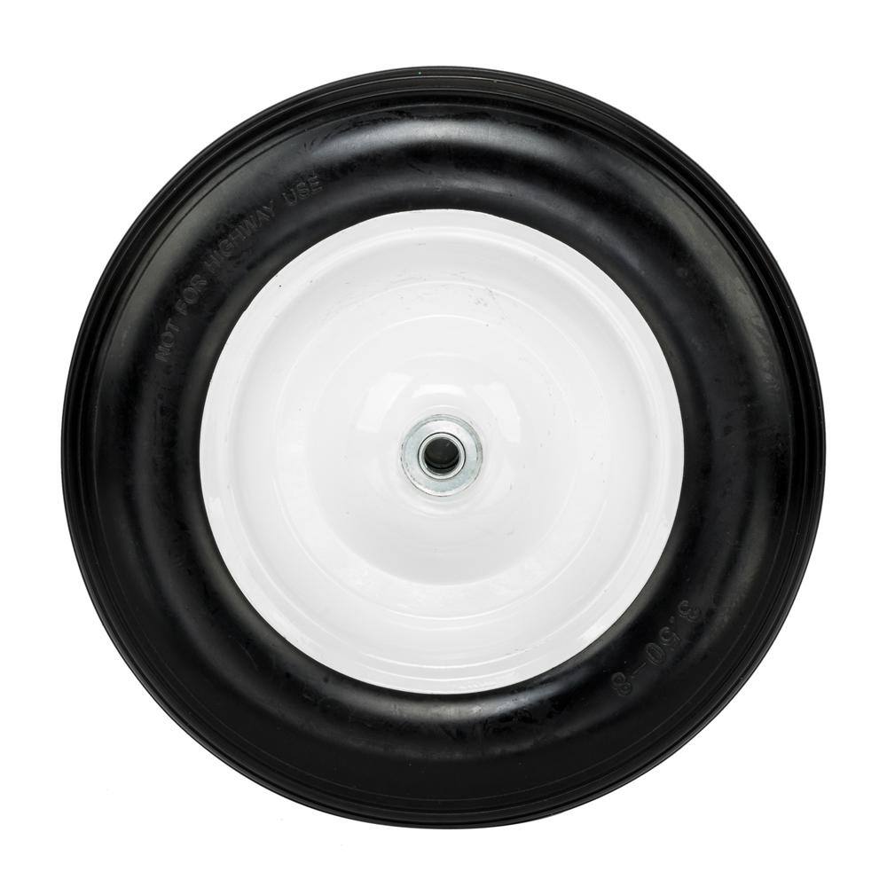 Ogracwheel 14.5 in. Flat Free Universal Wheelbarrow Wheel, 5/8 Bearings ...