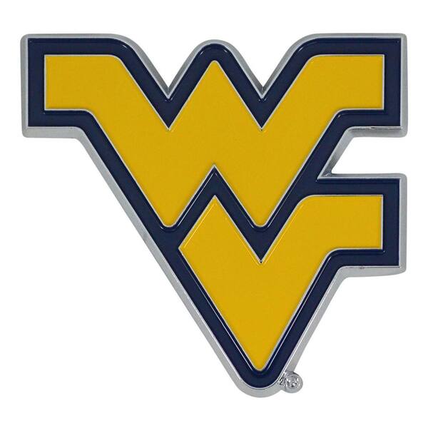FANMATS 3 in. x 3.2 in. NCAA West Virginia University Color Emblem ...
