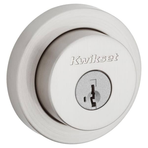 Kwikset 159 Series Satin Nickel Double Cylinder Round Deadbolt ...