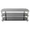 AVF SDC 49 in. Black and Chrome Glass TV Stand Fits TVs Up to 60 in ...