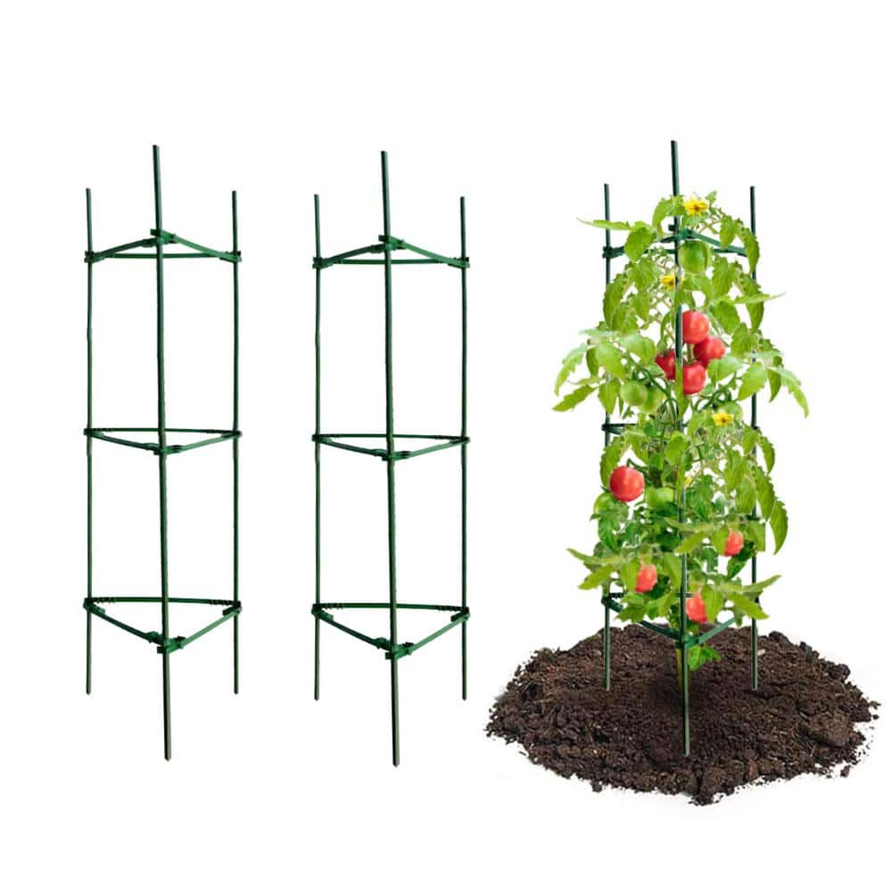 Tomato Plant Protection Ecostake 5 Ft. Tomato Cage Plastic Coated