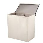 Lavish Home Collapsible Double Laundry Hamper with Lid and Removable ...