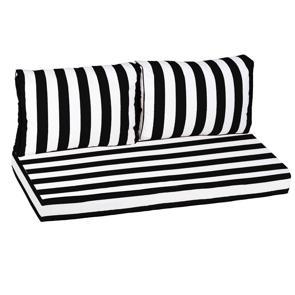 YLLN 24 x 18 in. Outdoor Loveseat Cushion Set-Waterproof, Fade ...