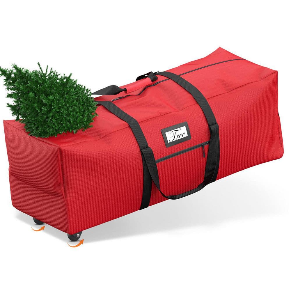 Afoxsos Red Waterproof Heavy-Duty Oxford Artificial Tree Storage Bag ...