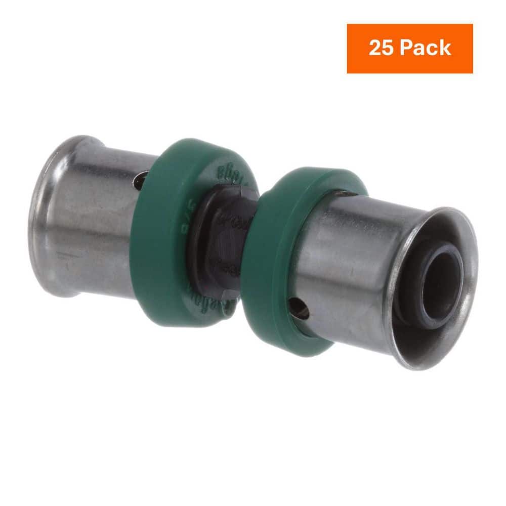 Viega PureFlow 3/8 in. x 3/8 in. Press Polymer Coupling (25-Pack) 49402 ...